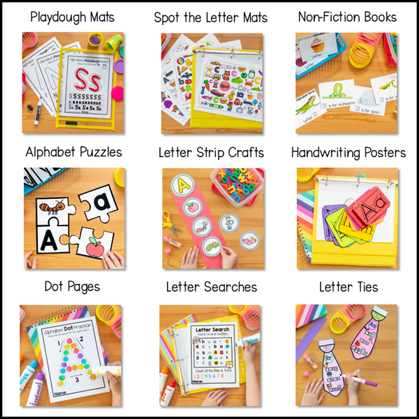 Alphabet Activities, Literacy Centers, Letter Posters, Worksheets, Cra