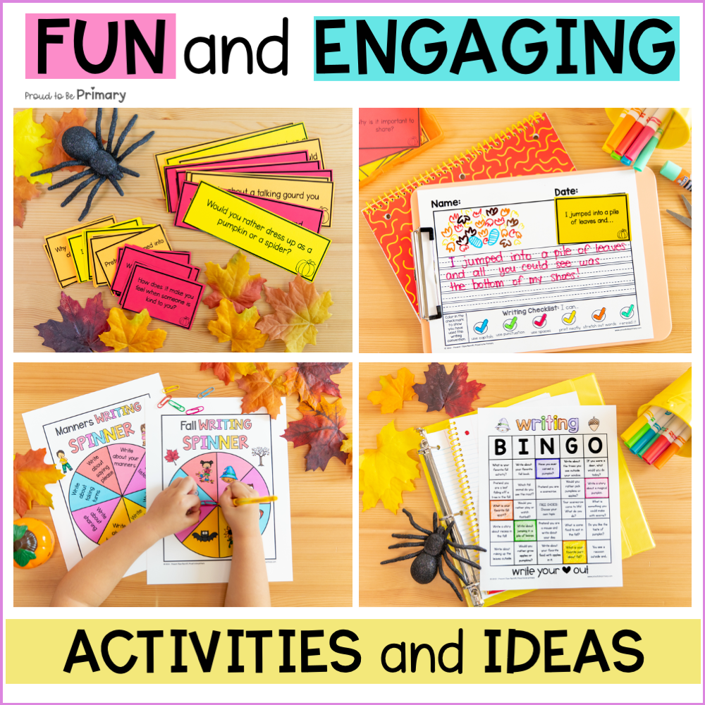 Fall Writing Center for K, 1st and 2nd Grade Classrooms – Proud to be ...