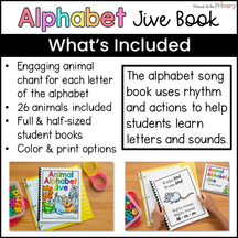 Alphabet Jive Song Letter of the Week Book Beginning Initial Sounds Re