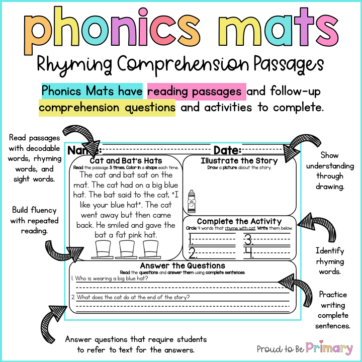 Rhyming & Short Vowel Activities - Reading & Phonics Worksheets - Morn ...