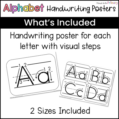 Alphabet Printing Writing Practice Cards - Alphabet Review Handwriting