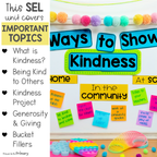 Kindness Activities & Social Skills SEL Lessons - Craft, Coloring Page