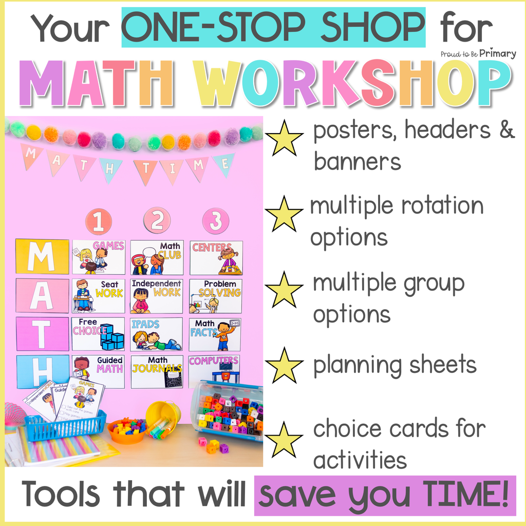 Math Workshop Rotation Board & Organization Kit - Guided Math - Math S ...