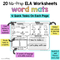 January Word Work and Daily Language Arts Review