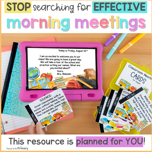 Morning Meeting Slides - Activities, Questions, Greetings - Social Emo