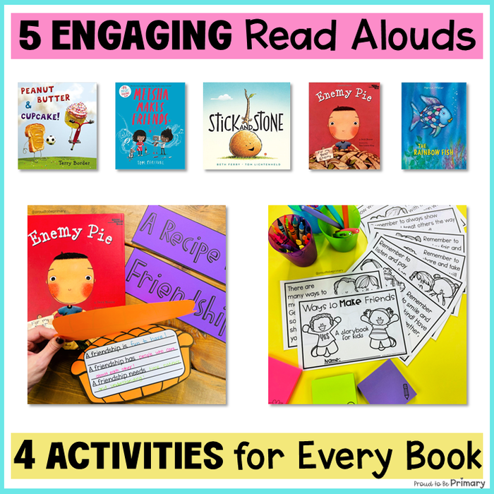 Friendship Read Aloud Book Lessons - Find a Friend Who, Sort, Craft Ac