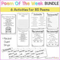 Poetry Writing & Activities Bundle - Shared Reading, Weekly Poems - Po
