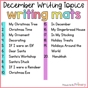 Writing Prompts Practice for December