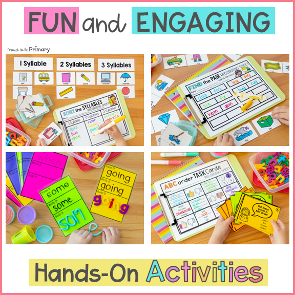 1st Grade Back to School Literacy Centers, Worksheets & Reader – Proud ...