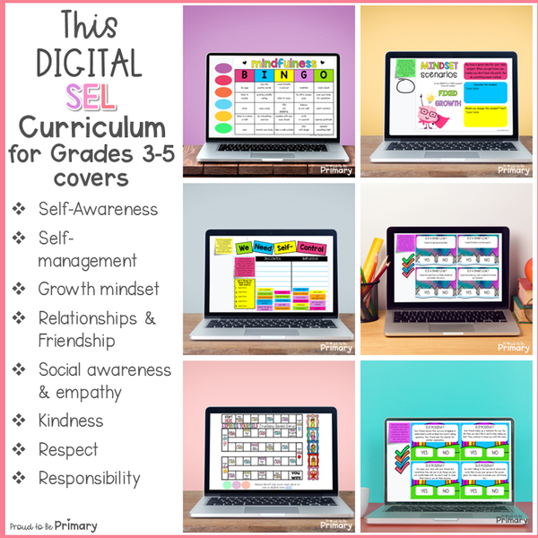 Social Emotional Learning & Morning Meeting DIGITAL SEL Activities Cur