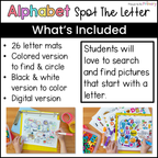 Alphabet Letter Recognition Mats Posters - Beginning Sounds Worksheets