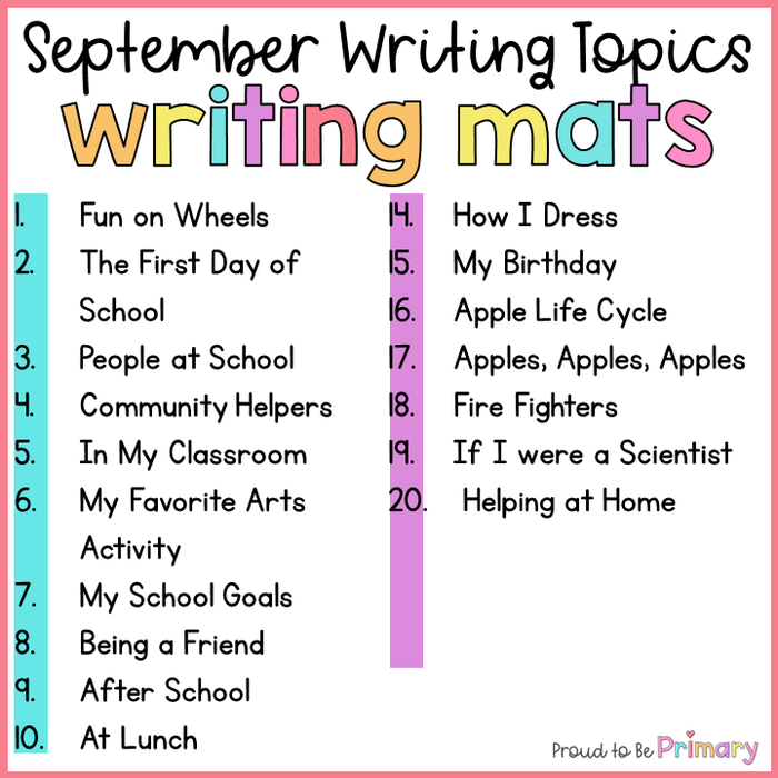 Back to School Writing Prompts, Paper, Journal Activities for Writing