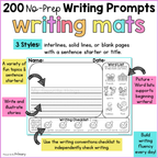 Writing Prompts Practice Mats BUNDLE
