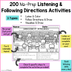 Listening & Following Directions - Read & Draw - Morning Work Activiti