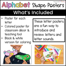 Alphabet Beginning Sounds ABC Posters Letter of the Week Bulletin Boar