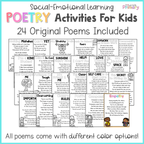 SEL Poems & Writing Activities, Social Emotional Learning Worksheets P