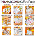 Thanksgiving Activities - Turkey Crafts, Games, Bulletin Board