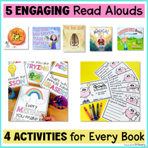 Growth Mindset Read Aloud Picture Book Activities - Sort, Crafts, Colo