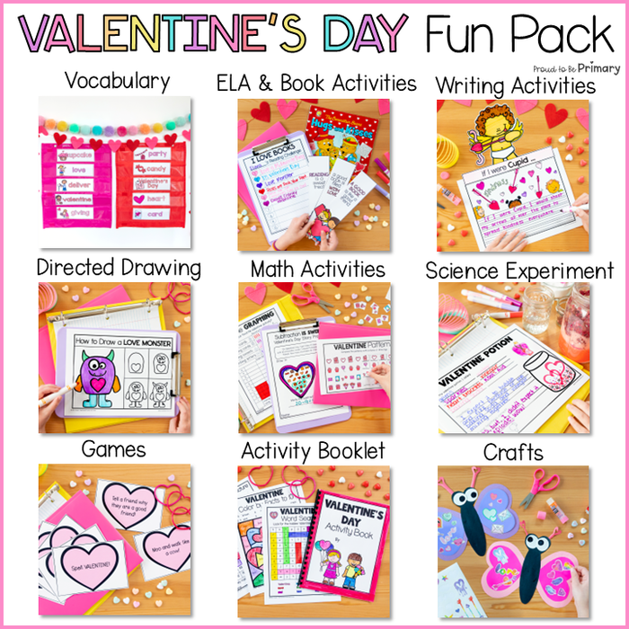 Valentines Day Craft Bulletin Board Cards Writing - Valentines Math He