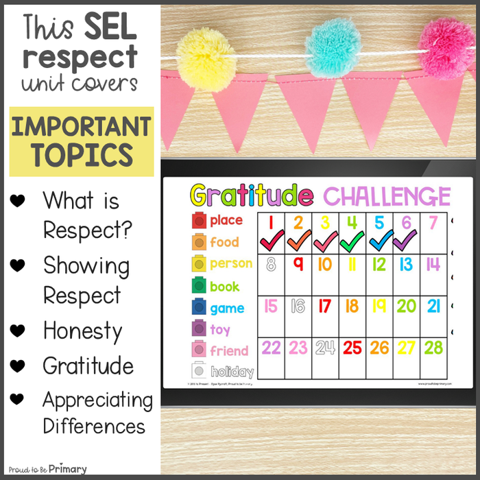 Respect & Gratitude DIGITAL Google Slides Lessons & Week of Respect