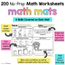 Math Review Worksheets Bundle for First Grade