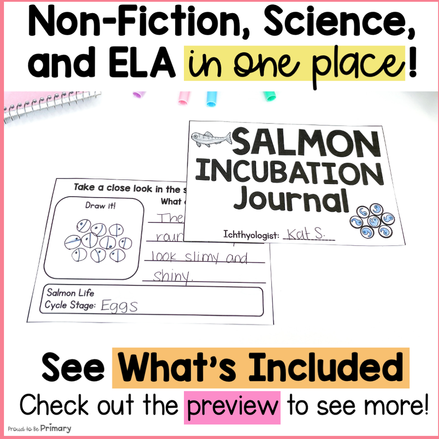Salmon Life Cycle Spring Science Unit Lessons, Activities, Craft, Proj
