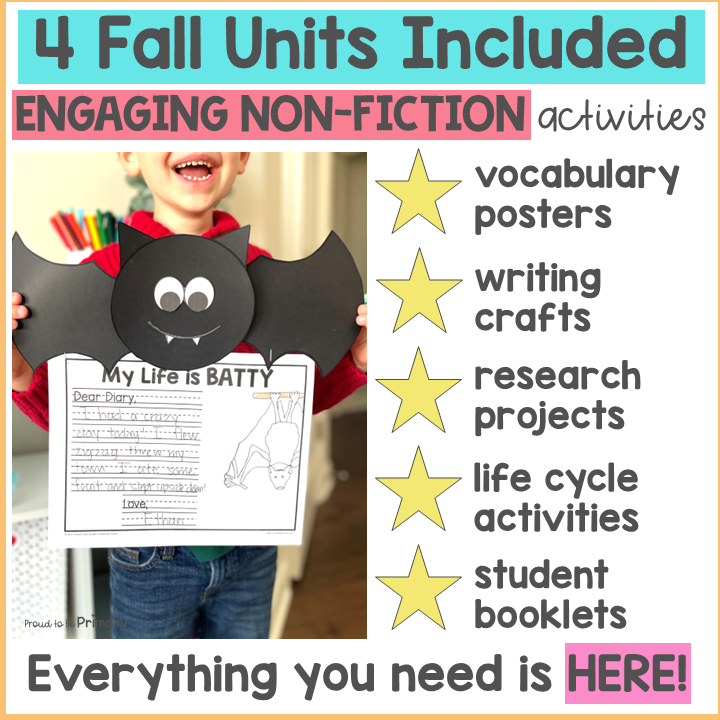Fall Life Science Units - Owls, Bats, and Spiders Worksheets Activitie ...