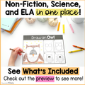 Owl Bird Science & Non-Fiction ELA Unit