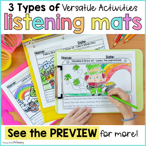 March Spring Activities Following Directions Listening Activity Listen