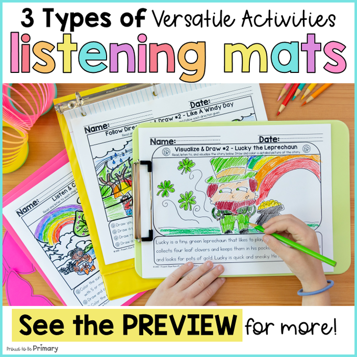 March Spring Activities Following Directions Listening Activity Listen