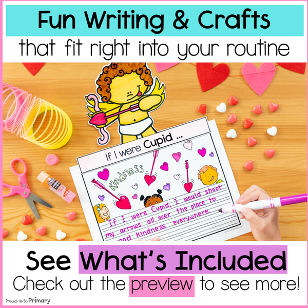 Valentine's Day Activities, Crafts, Bulletin Board, Cards, Games, Writ ...