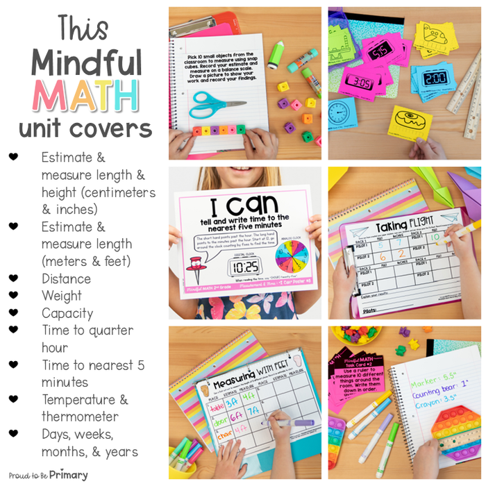 Grade 2 Math Measurement & Telling Time 2nd Grade Math Worksheets Acti