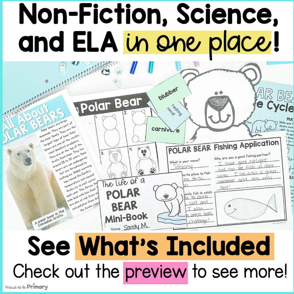 Polar Bear Animal Science & Non-Fiction ELA Unit – Proud to be Primary