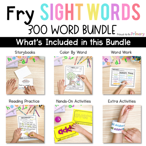 Fry 300 Sight Word List Activities, Books, Worksheets & Assessments