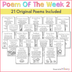 Poem of the Week Shared Reading & Poetry Month Activities with 100th D