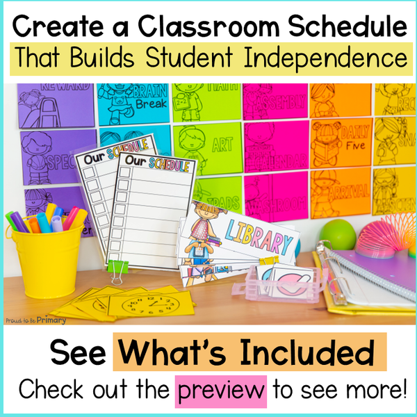 Classroom Schedule Cards – Proud to be Primary