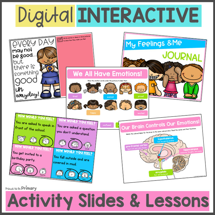 Digital K-2 Emotions Lessons & Social Emotional Learning Activities