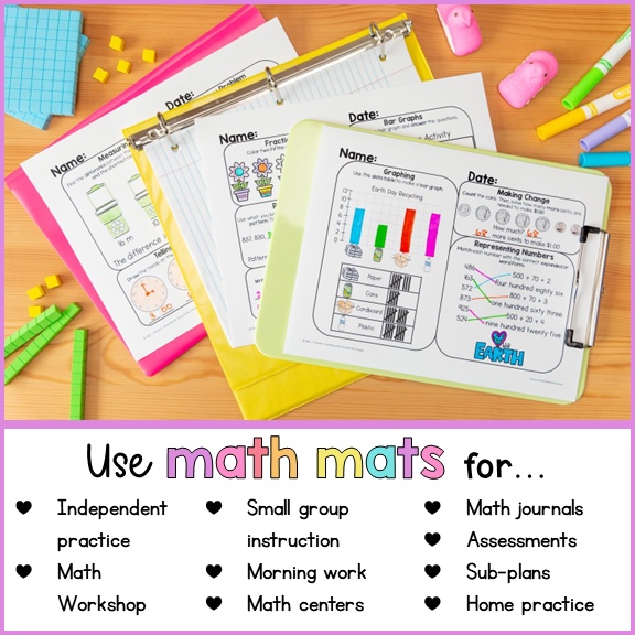 April Math Spiral Review Worksheets for 2nd Grade – Proud to be Primary