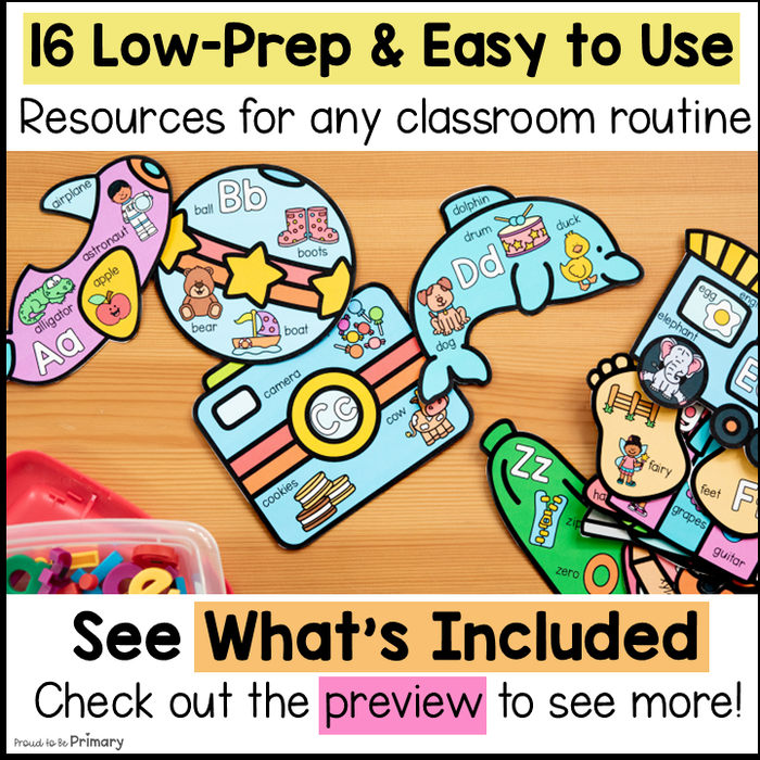 Alphabet Activities - 16 Resource Bundle - Literacy Centers, Posters,
