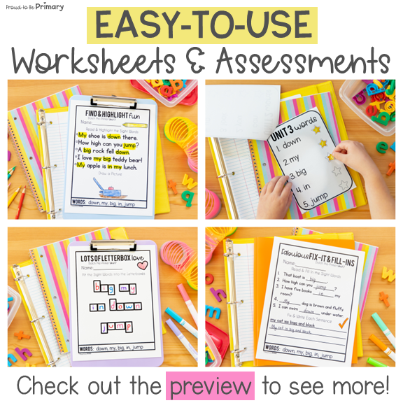 Dolch Sight Words Pre-Primer Activities & Worksheets – Proud to be Primary