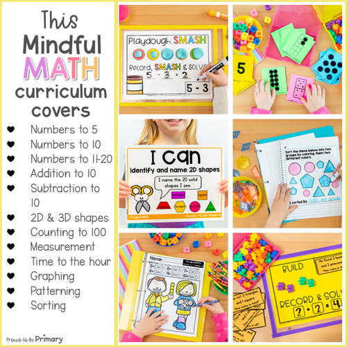 Kindergarten Math Curriculum - 100 Math Lessons, Math Centers, Workshe