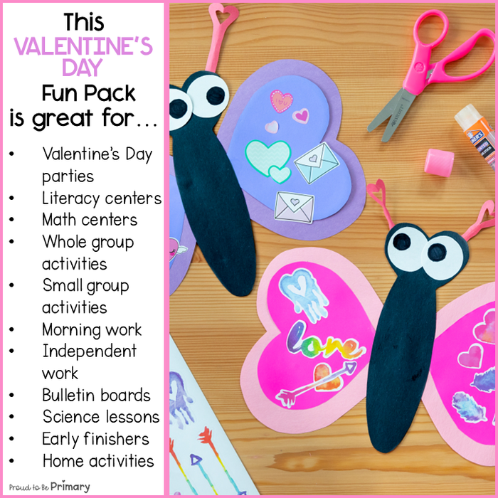 Valentines Day Craft Bulletin Board Cards Writing - Valentines Math He