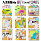 Addition Fact Fluency: Math Unit for Grades 1, 2, and 3