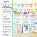 Poetry Writing & Activities Bundle - Shared Reading, Weekly Poems - Po