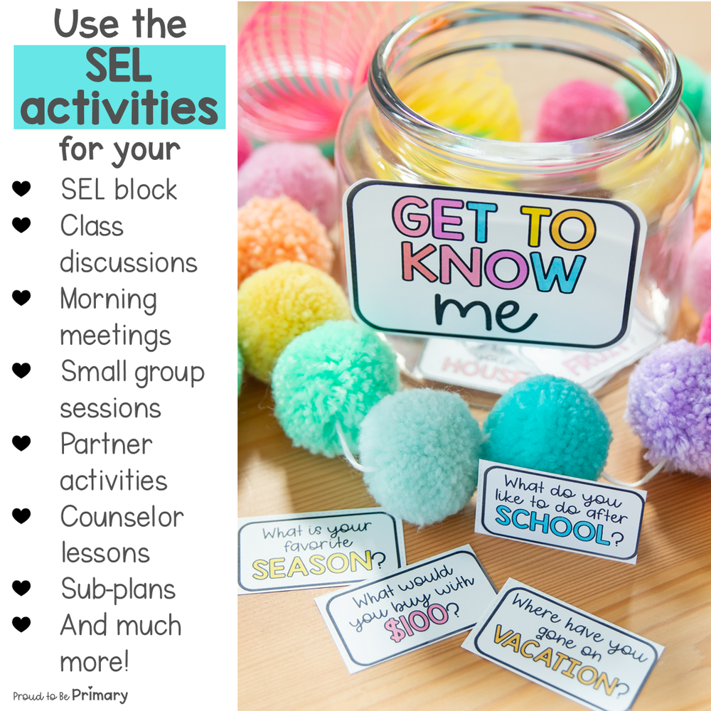 First Week of School SEL Activities Community Building, All About Me