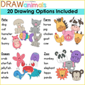 Directed Drawing Animals, Pets Ocean Zoo- Writing & Reading Activities