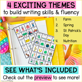 Spring Writing Center for K, 1st and 2nd Grade Classrooms