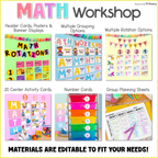 Math Workshop Rotation Board & Organization Kit - Guided Math - Math S