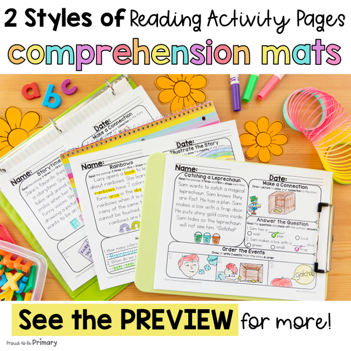 March Spring Morning Work Reading Comprehension Fluency Passages Quest