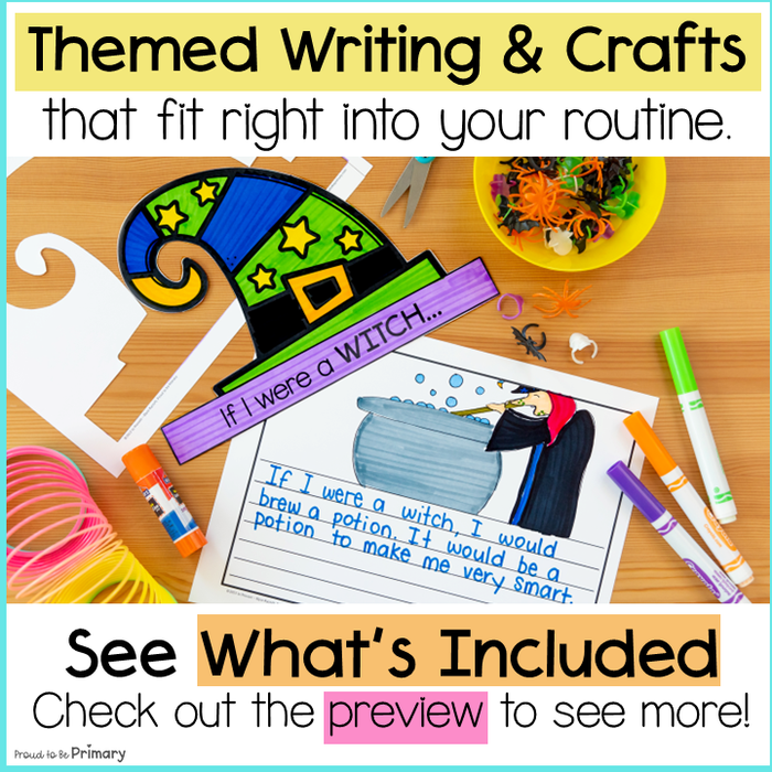 Halloween Party Fun Packet, Bulletin Board, Writing Prompts, Craftivit
